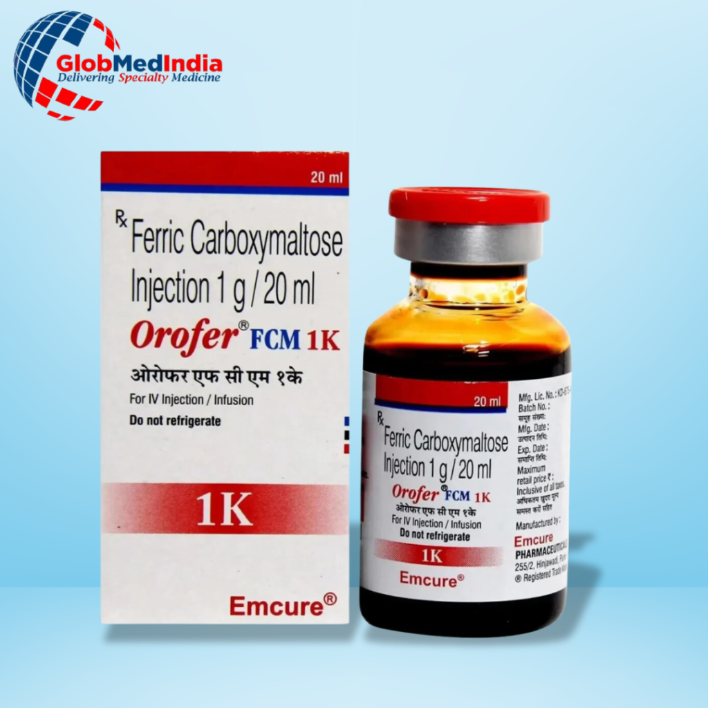 Orofer FCM 1K Injection -Treatment of Iron deficiency anemia